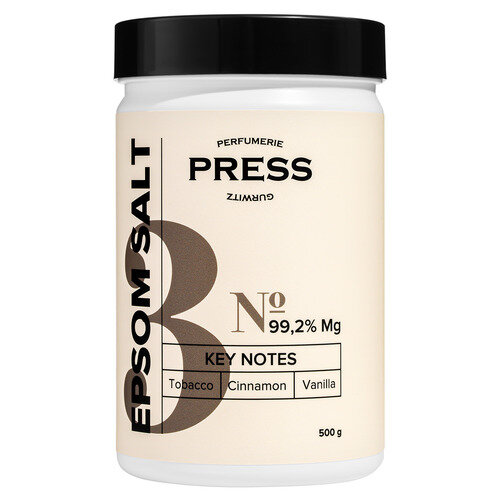PRESS GURWITZ PERFUMERIE № 3 Tobacco, Cinnamon, Vanilla Английская соль с магнием с ароматом