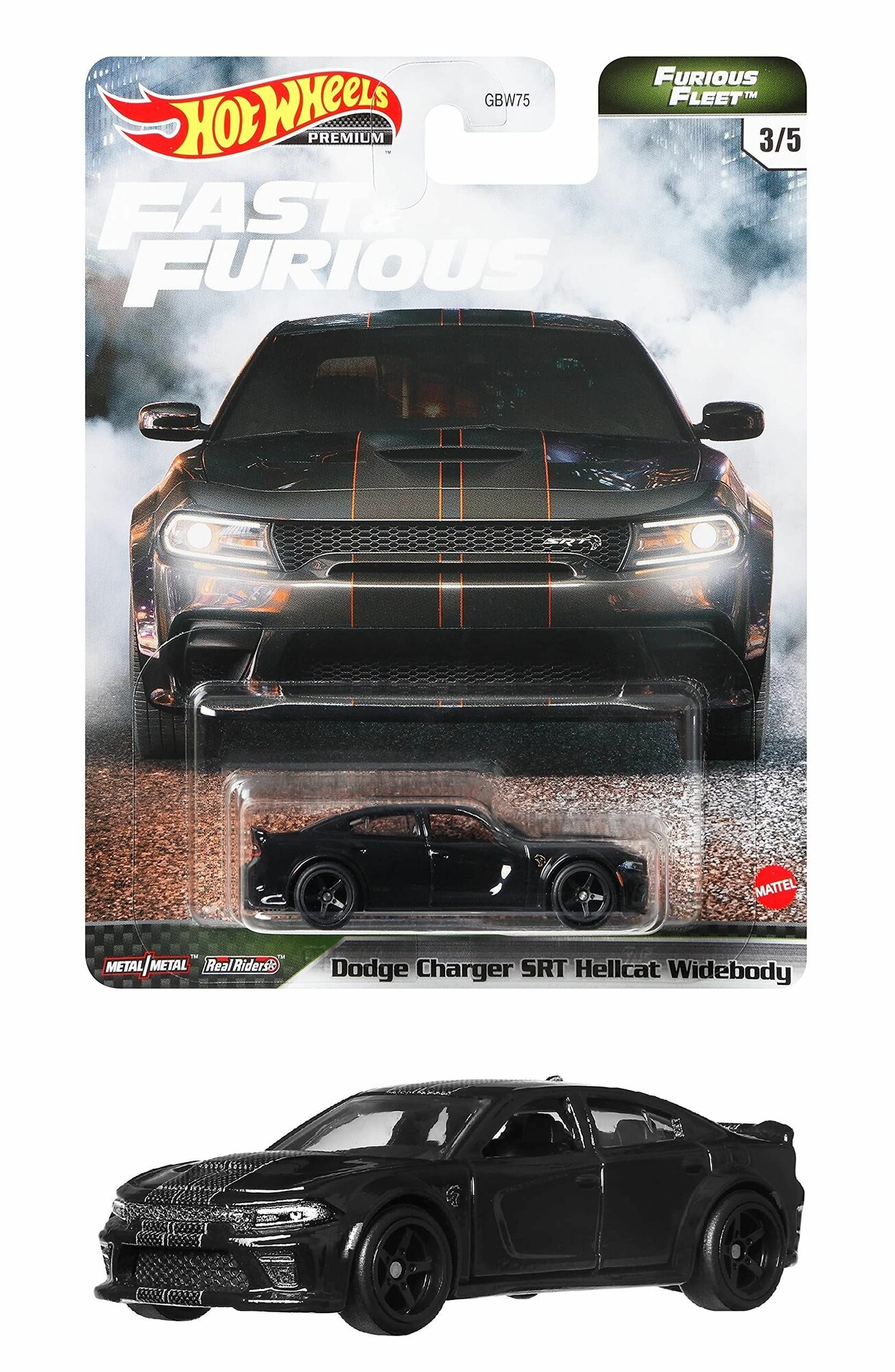 Модельки машин металлические машинка Mattel Hot Wheels Fast & Furious DODGE CHARGER SRT HELLCAT WIDEBODY