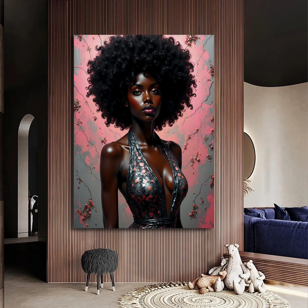 Африканка / Картина девушка, Картина негритянка, Африканский шарм, 20х30 см.