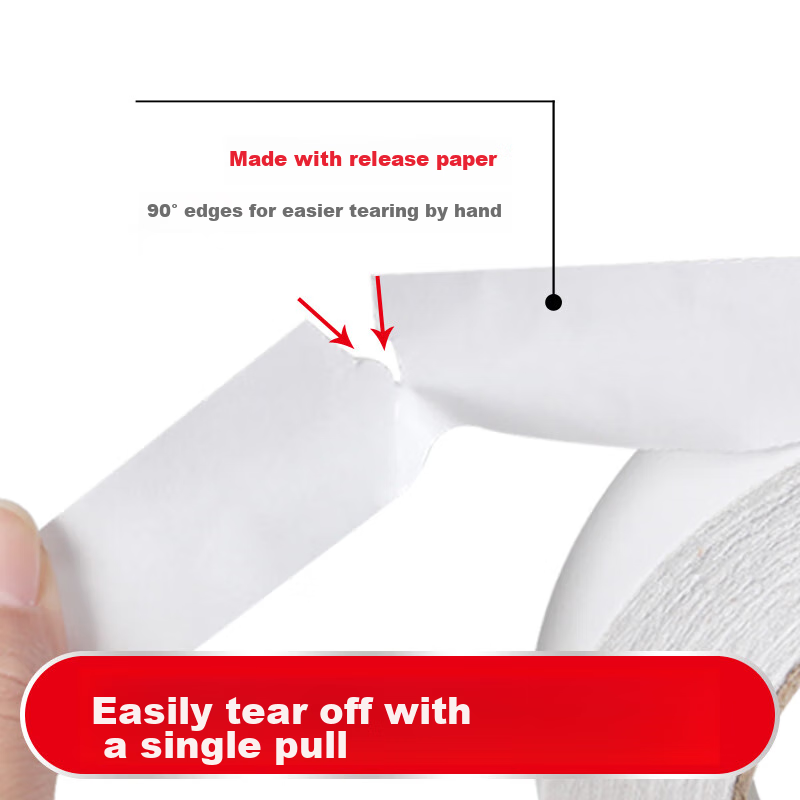 Yongguan Double-Sided Tape for Students, High Adhesive Craft Paper Double-Sided Tape Stationery, Easy to Tear And Stick, Poster Wall Fixation, 30mm*10m*6 Rolls, Office Supplies, Specialized for Couplets, Spring Festival Couplets Adhesive Tape