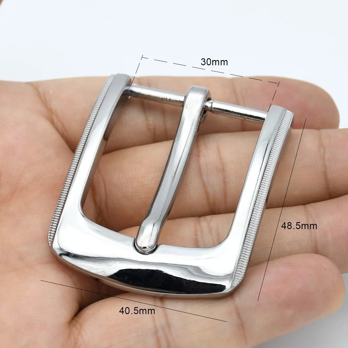 Серебряная пряжка для ремня 30 мм, DM501A1
