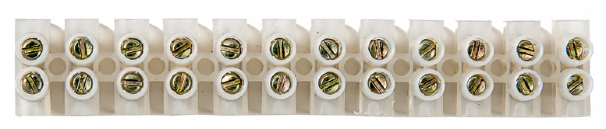 Клеммная колодка IN HOME / Ин Хоум КЗВ 6-12 винтовая, белая, 12 пар, сечение 1.5-4мм2, 6А / электрика