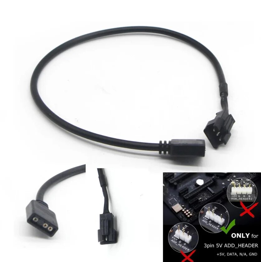 RGB разветвитель кабеля для светодиодной ленты Viktorovna 5V 3PIN, 5V DATA NA GND