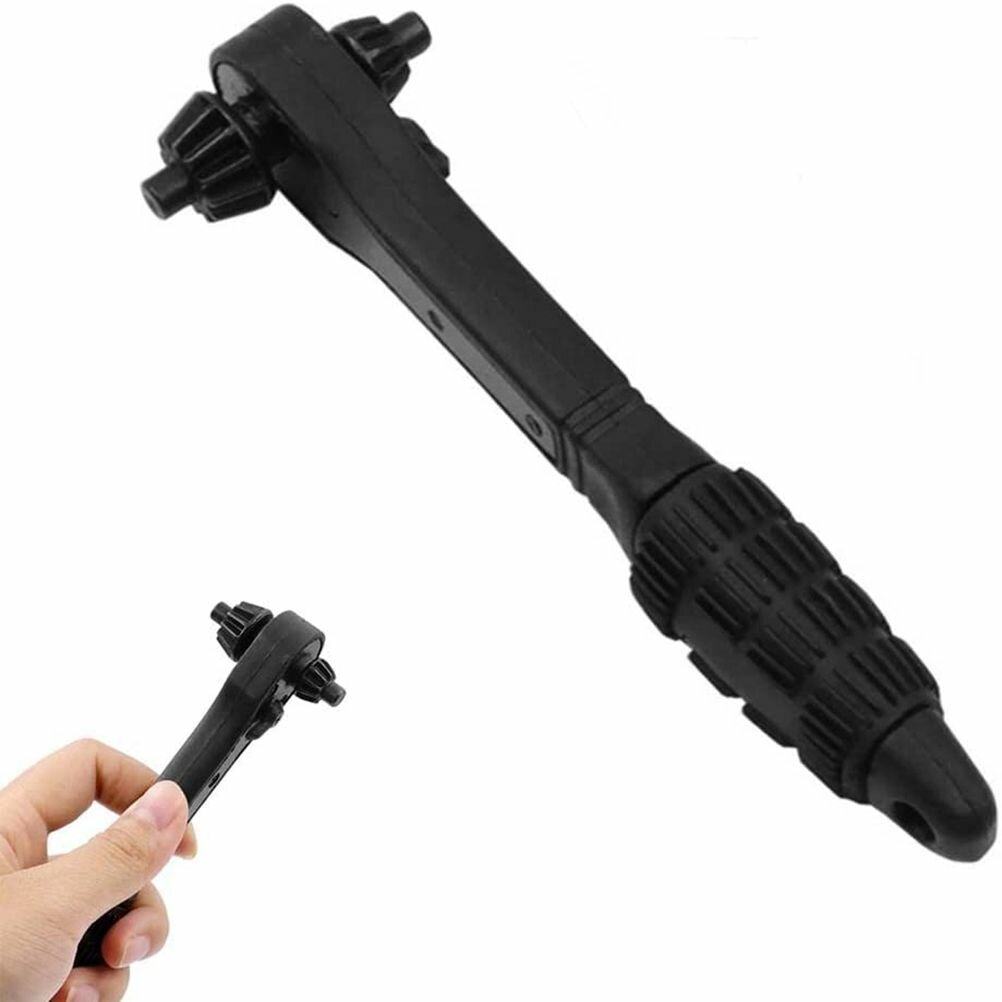 Универсальная ручная дрель 2-в-1, гаечный ключ с храповым механизмом, черный быстрозажимной ключ для сверлильного патрона, Yue Xinghui