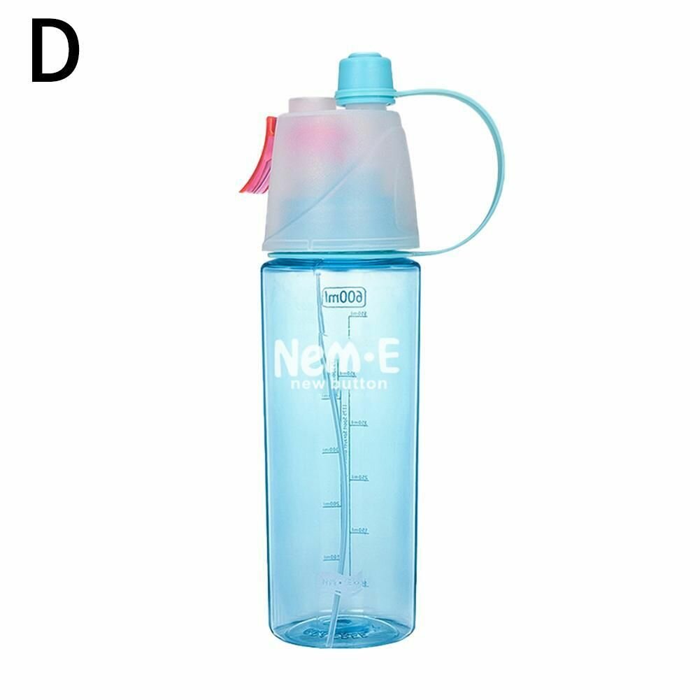 Спортивная бутылка для воды 600 мл, большой объем, бутылка-распылитель для воды