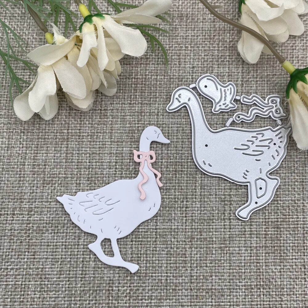 Металлические трафареты для резки белый гусь