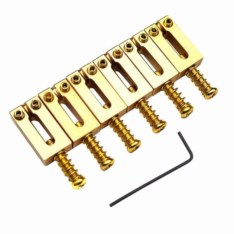 Седло для электрогитары Tremolo 10,5 мм, латунные седла с плоским верхом, замена гаечным ключом