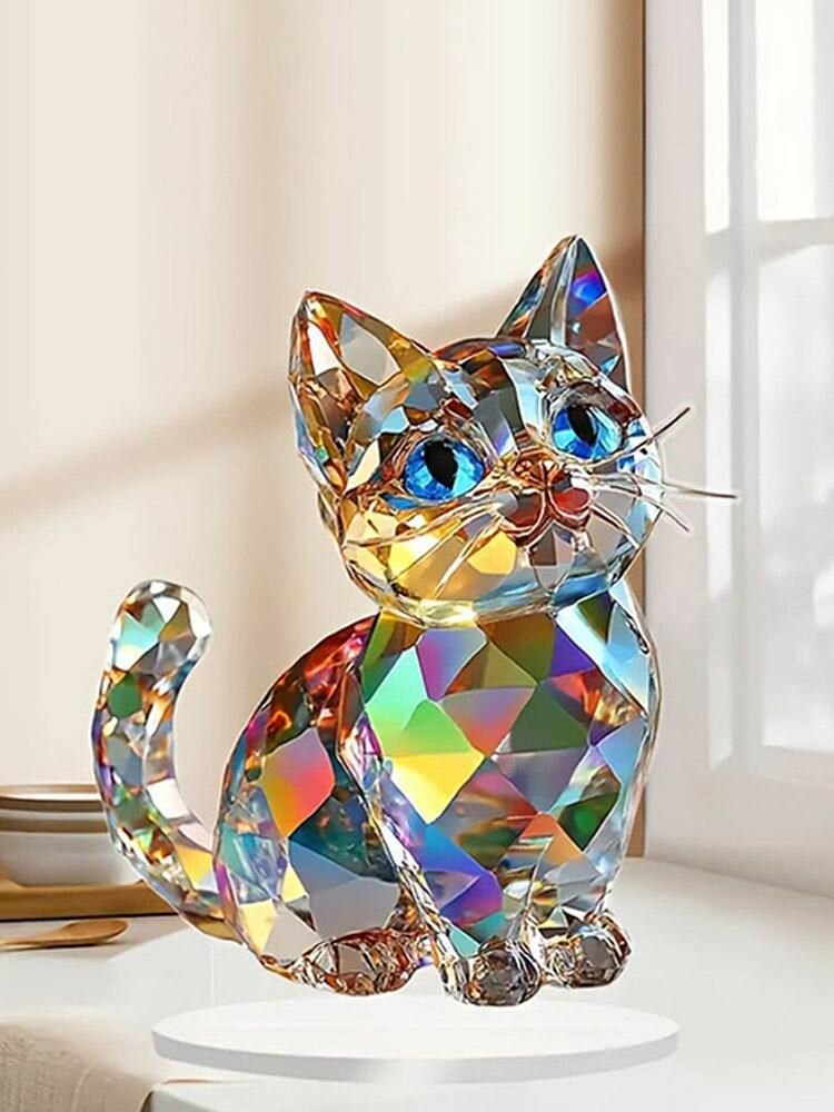 2D кот плоский акриловый красочный декор для рабочего стола, креативный подарок для друзей