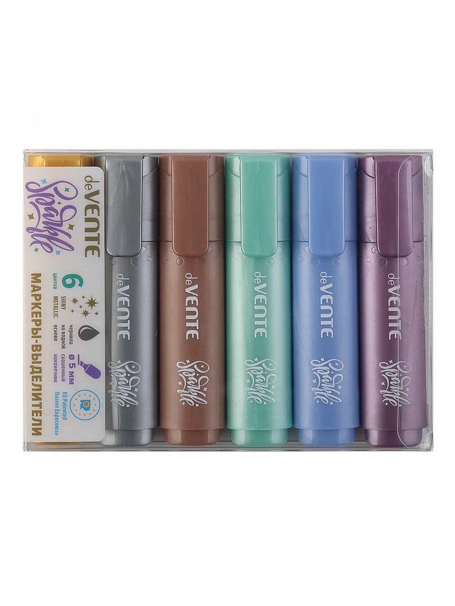 Набор перманентных маркеров 6 шт 1-5 мм