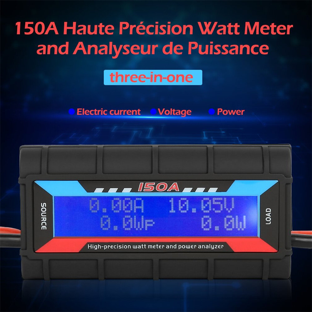 Анализатор мощности Build Power Current Power Analyzer 150A RC High Precision Power Analyzer & Ваттметр С Подсветкой LCD