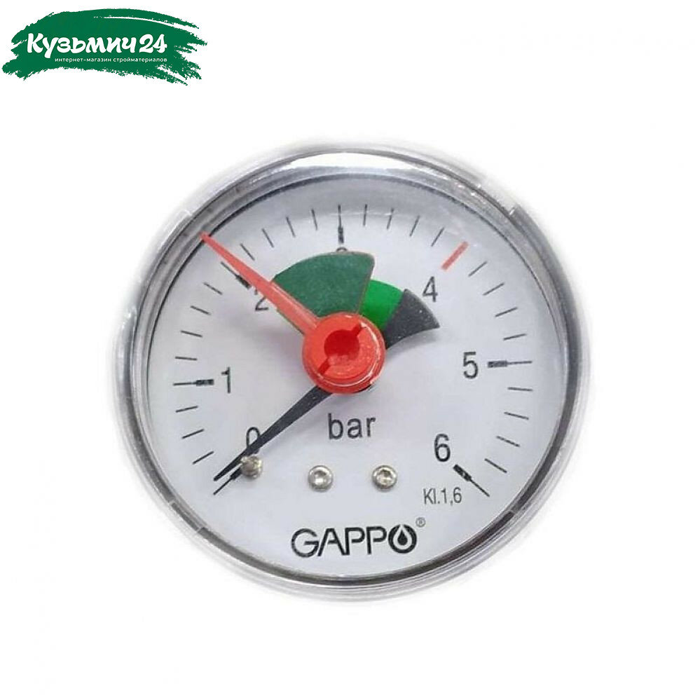 Манометр радиальный Gappo G1470.6 1/4" х 6 бар
