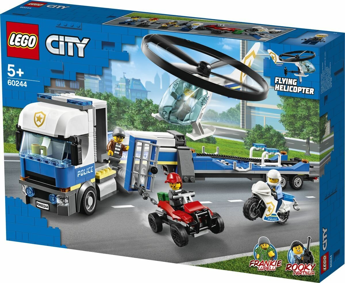 Конструктор LEGO City Police Полицейский вертолетный транспорт