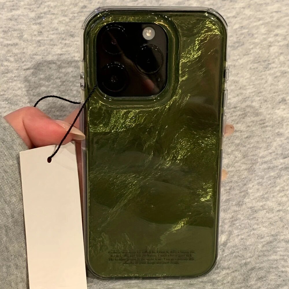 Чехол для телефона с зеленым граффити-фоном и буквами для iPhone 17 Pro Max 16 15 14 13 12 11 XS X XR 7 8 Plus 16E 17 Air Hard Back Cover