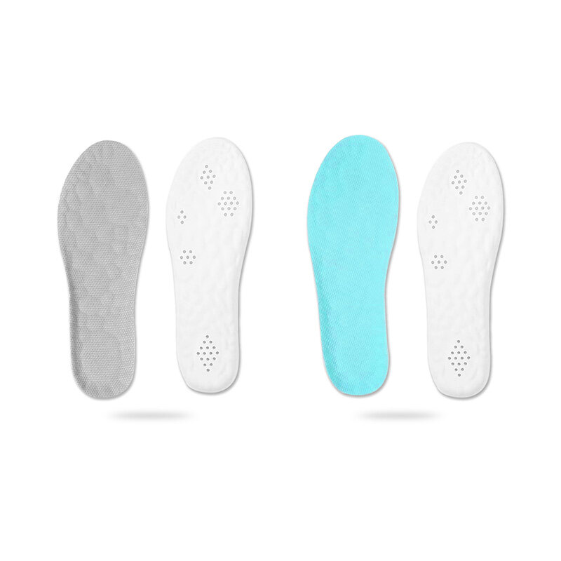Стельки унисекс IOTS 5668568, 37-38 EU, White Base Green Surface+White with Gray Surface