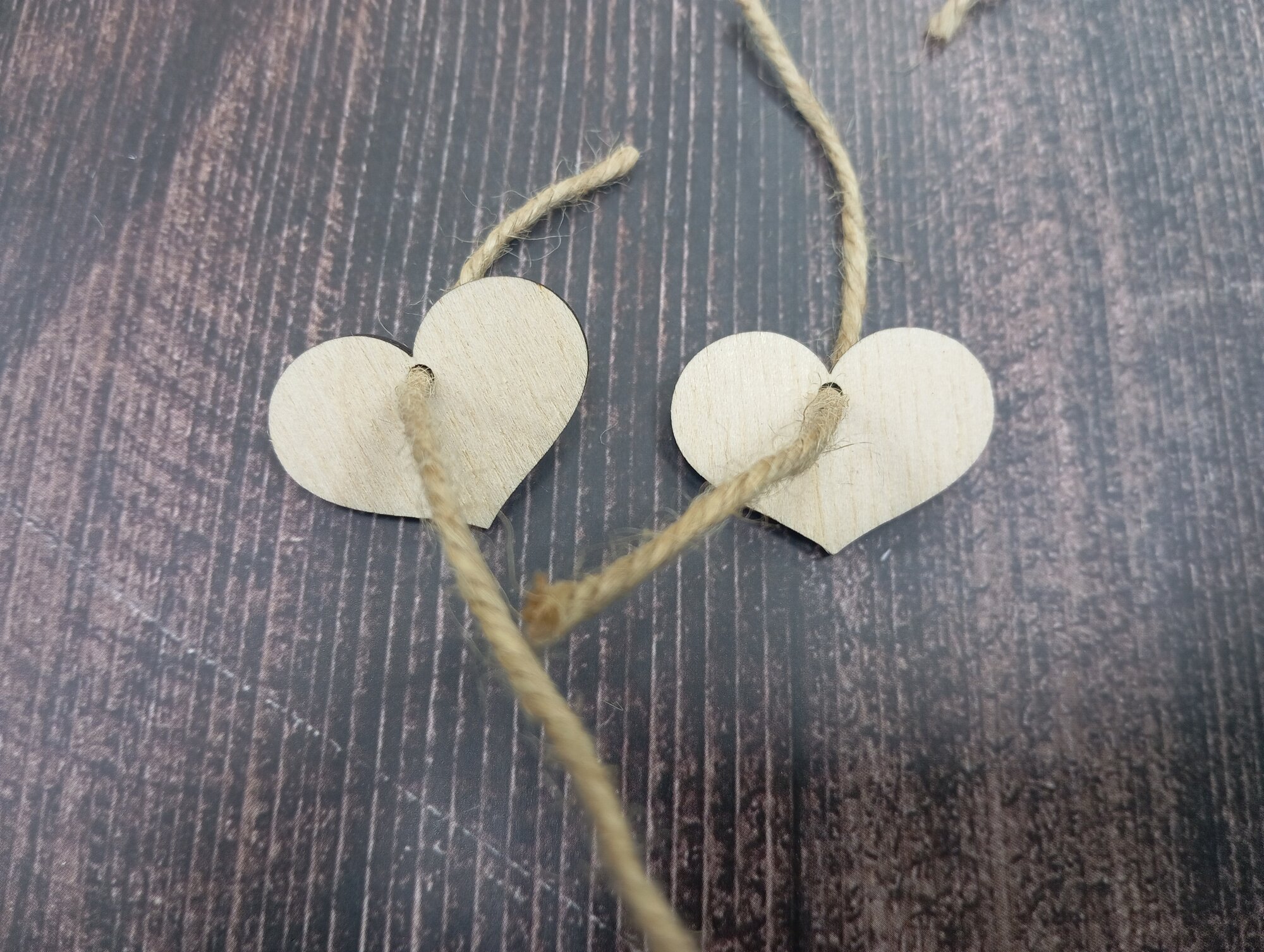 Бирка Сердце 3,5х2,5 см, заготовка для творчества, выжигания. Набор 10 шт.