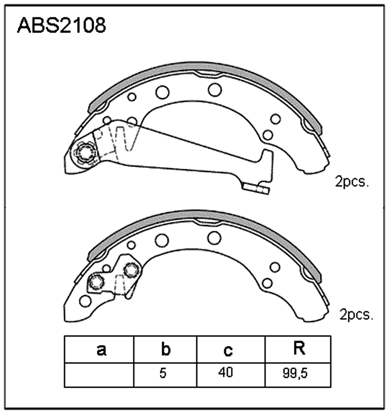 Колодки тормозные барабанные зад Allied Nippon ABS2108