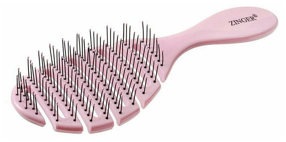 Расческа массажная ZINGER 5047, для влажных и вьющихся волос, пластик, 55 г