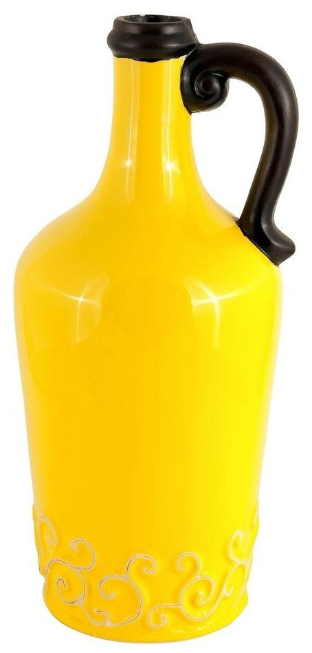 Кувшин керамический "Солнечные блики" Decor of today, 15х33 см, желтый