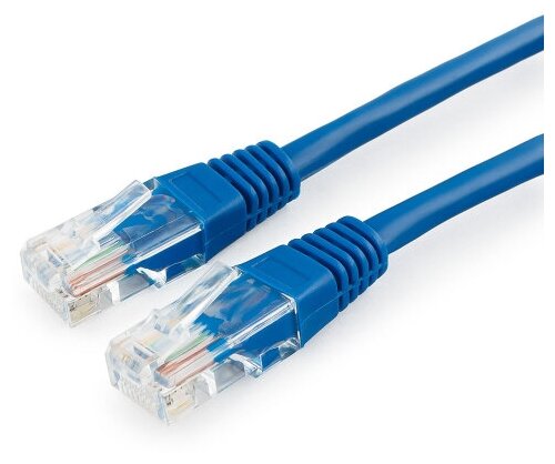 Патч-корд Cablexpert медный UTP кат.5e, 0.5м, литой, многожильный (синий)