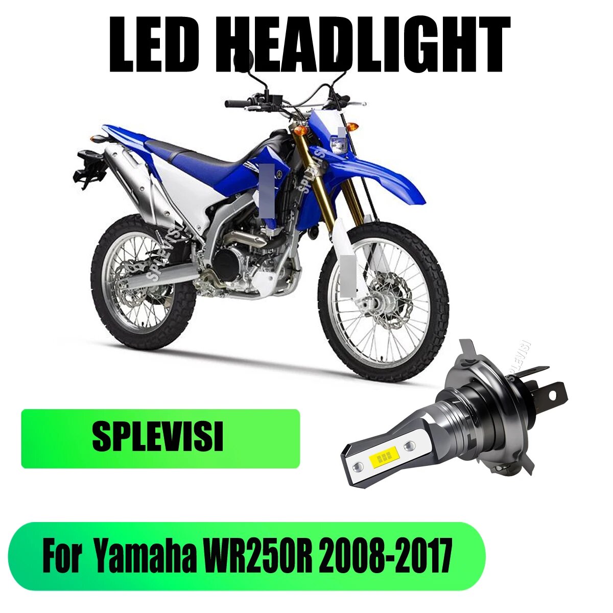 H4 мотоциклетная светодиодная лампа 45 Вт 12 В luces para moto для Yamaha WR250R 2008 2009 2010 2011 2012 2013 2014 2015 2016 2017
