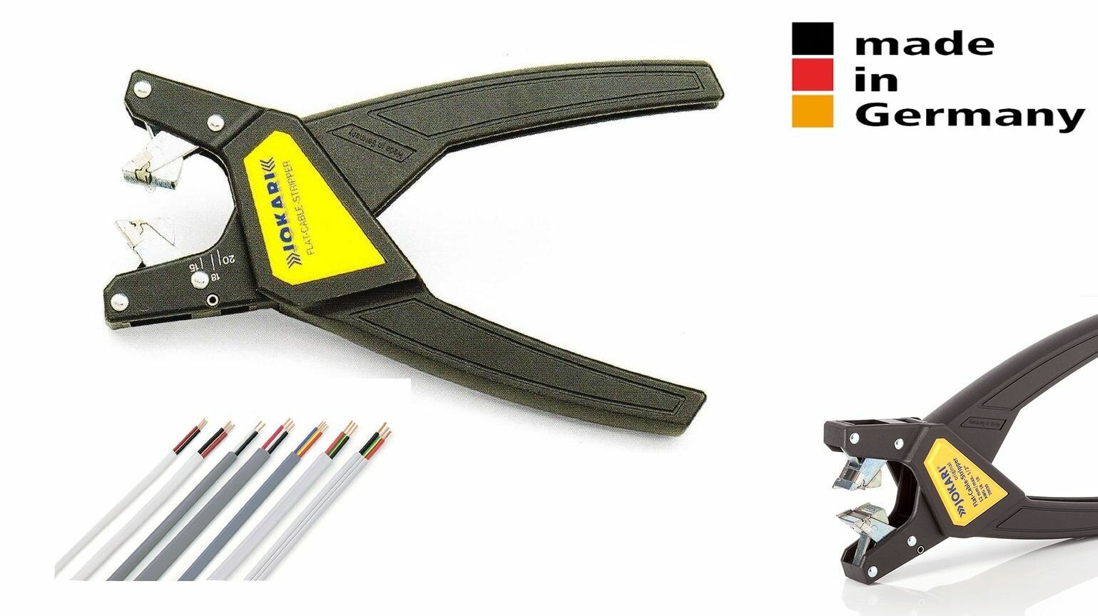 Клещи для снятия изоляции "Jokari" FKZ-20030, черные, для плоских кабелей