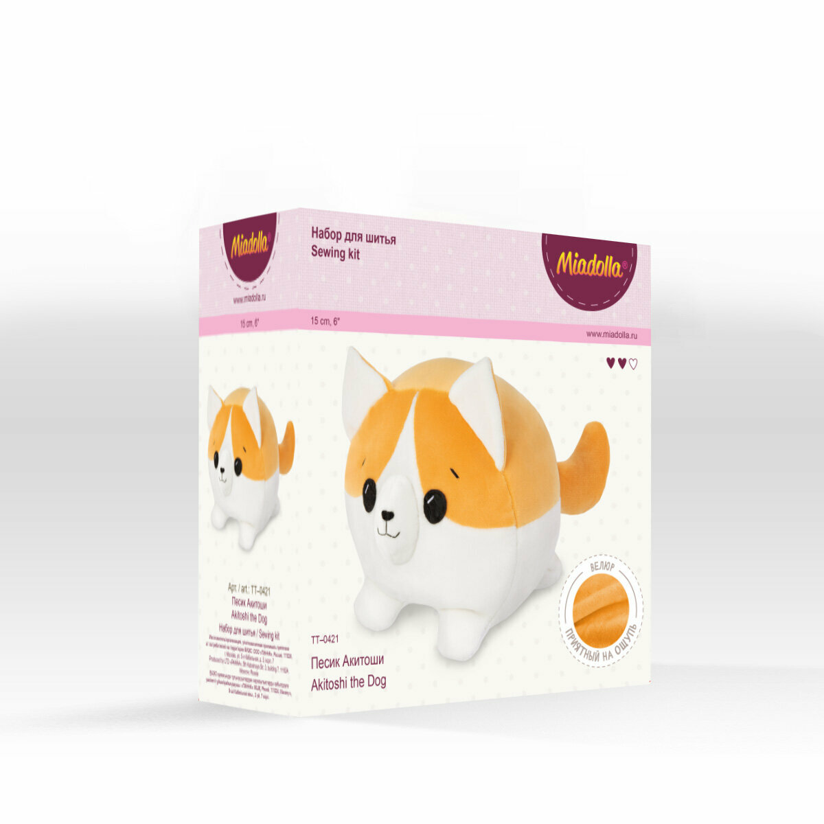Miadolla TT-0421-JN86 Набор для шитья Песик Акитоши пошив мягкой игрушки своими руками