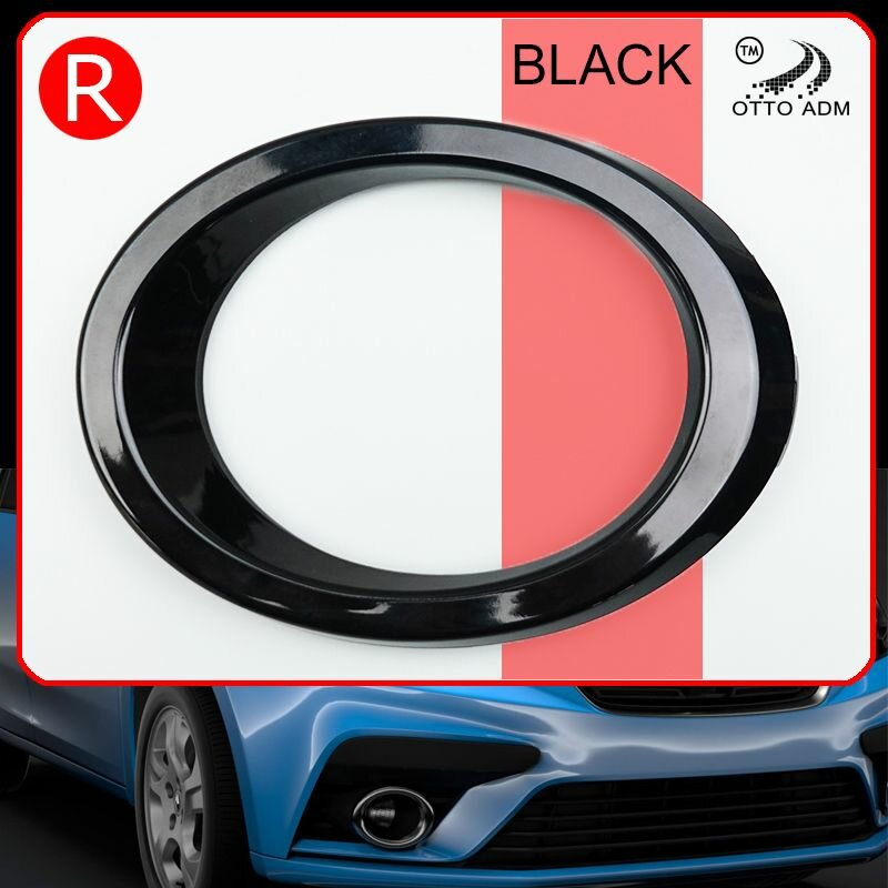 Молдинг накладка черная ПТФ правый для Рено Логан Сандеро 2, хромированное кольцо правое для Renault Logan 2 2018+ рестайлинг