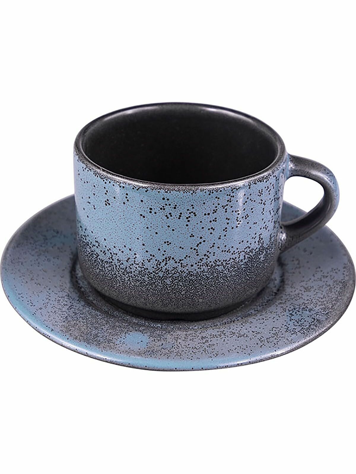 Чайная пара Борисовская Керамика Млечный путь бирюза, фарфор, 200 мл