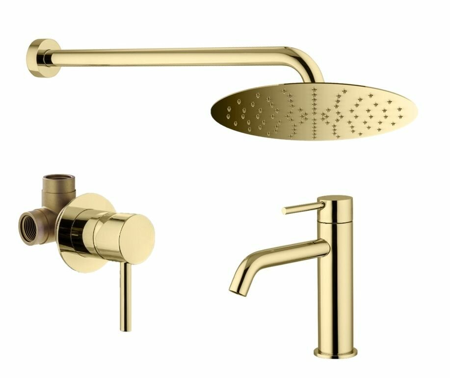 Комплект смесителей для душа Plumberia Selection KITXO01OR53, золото 24К