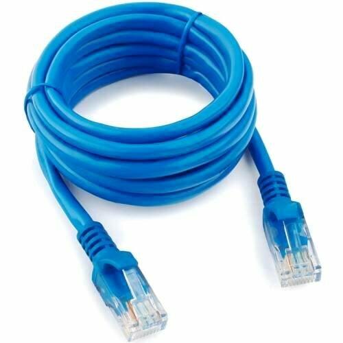 Патч-корд RJ45 2м UTP C5e - синий Гарнизон PC-UTP-5e-2-B многожильный кабель AWG26