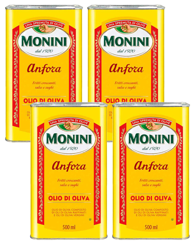 Масло оливковое Monini Анфора ж/б 0.5 л. - 4 шт