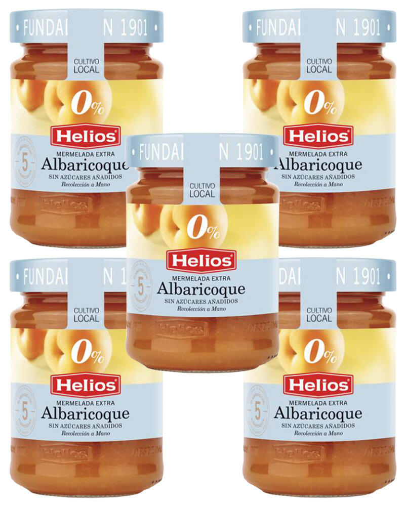Конфитюр Helios из абрикоса без сахара Extra 280 гр. - 5 шт.