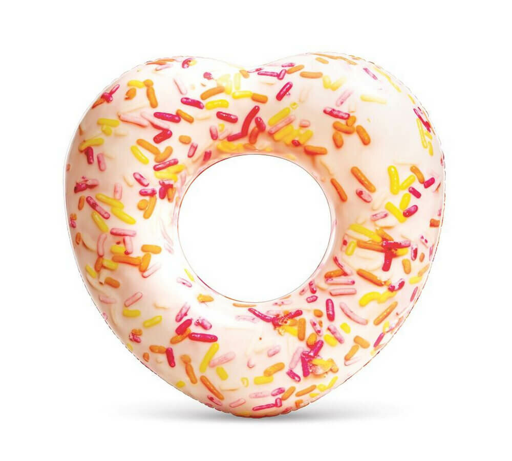 Надувной круг "Пончик-Сердечко" Intex 56253