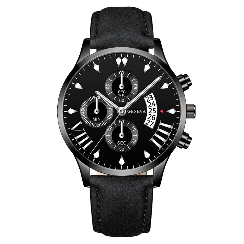 Style Мужские часы Модные земля календарные Кожаный ремешок