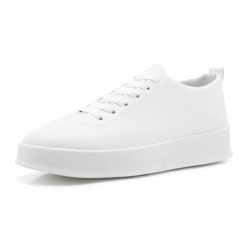 JYL Мужские кеды Для скейтбордистов特大码 Дышащие Кожа/White (PVC bottom)