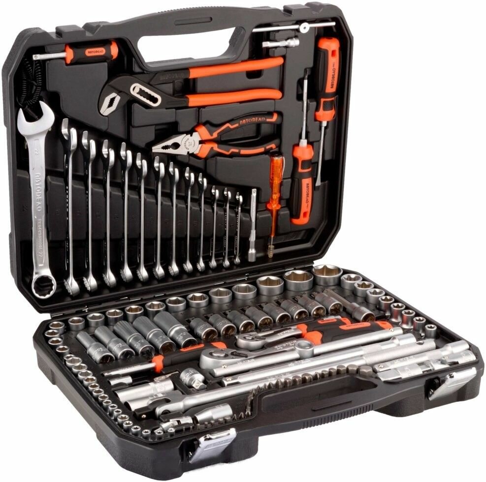 Набор инструмента АвтоDело (123 предмета.) 1/2 DR 1/4 DR 6PT PRO (22913)