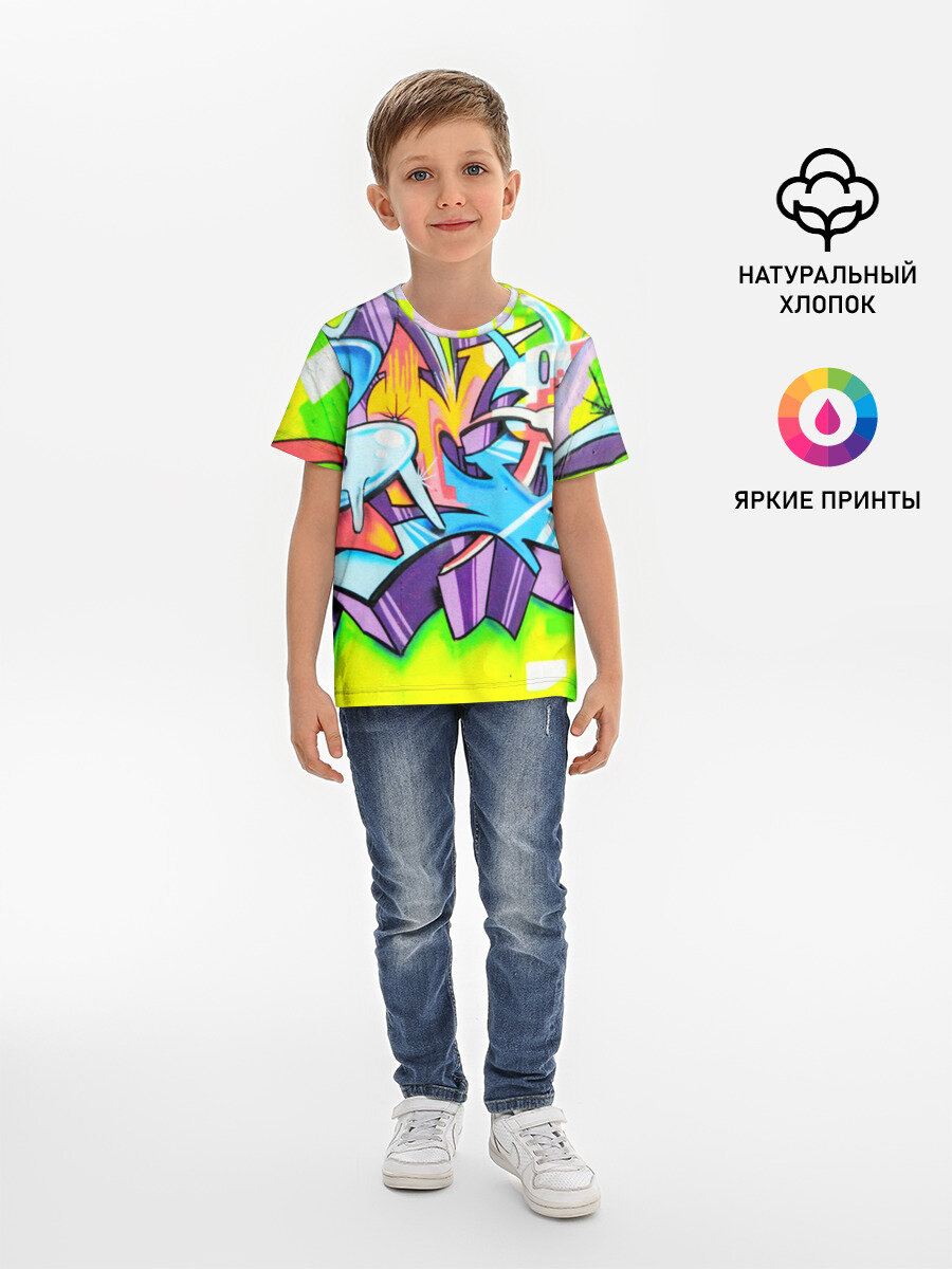Футболка хлопковая детская Неоновая кислота
