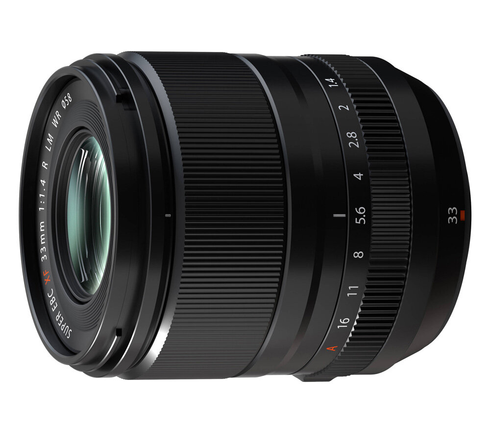 Объектив Fujifilm XF 33mm f/1.4 R LM WR, широкоугольный, черный