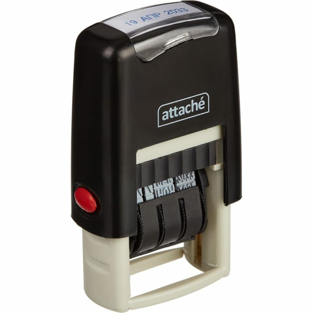 Автоматический пластиковый датер Attache 7810 шрифт 3 мм, месяц обозначается буквами, оттиск 3x20 мм 1348211