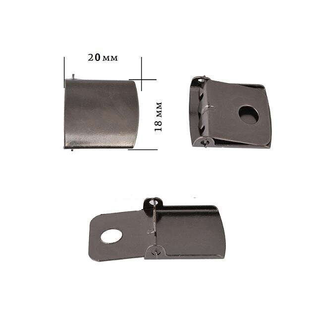 Застежки для бейсболки 20*18 (уп. 2 шт) цв. Черный никель ProKnopka