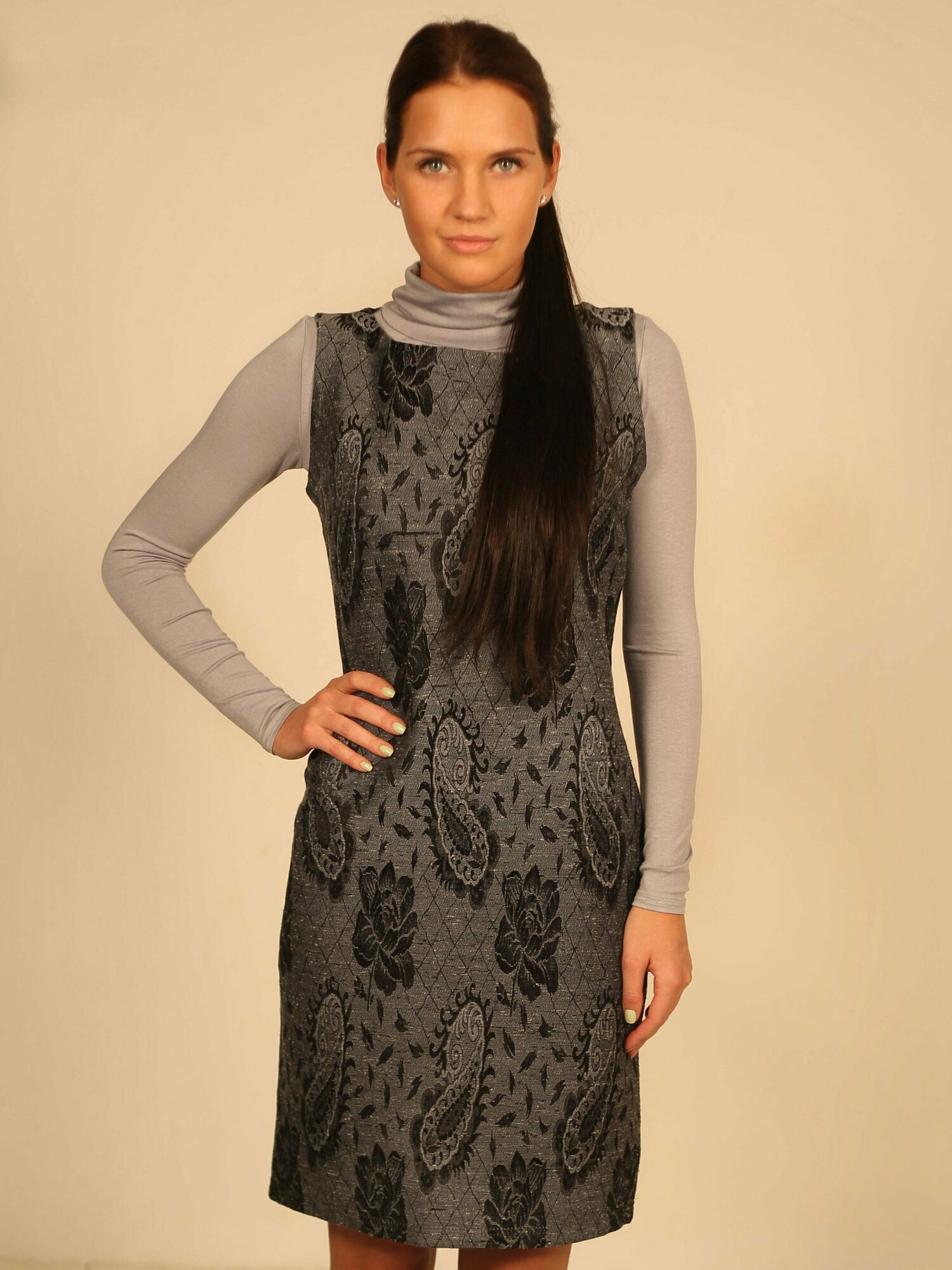 Платье из твидовой шерсти этр0