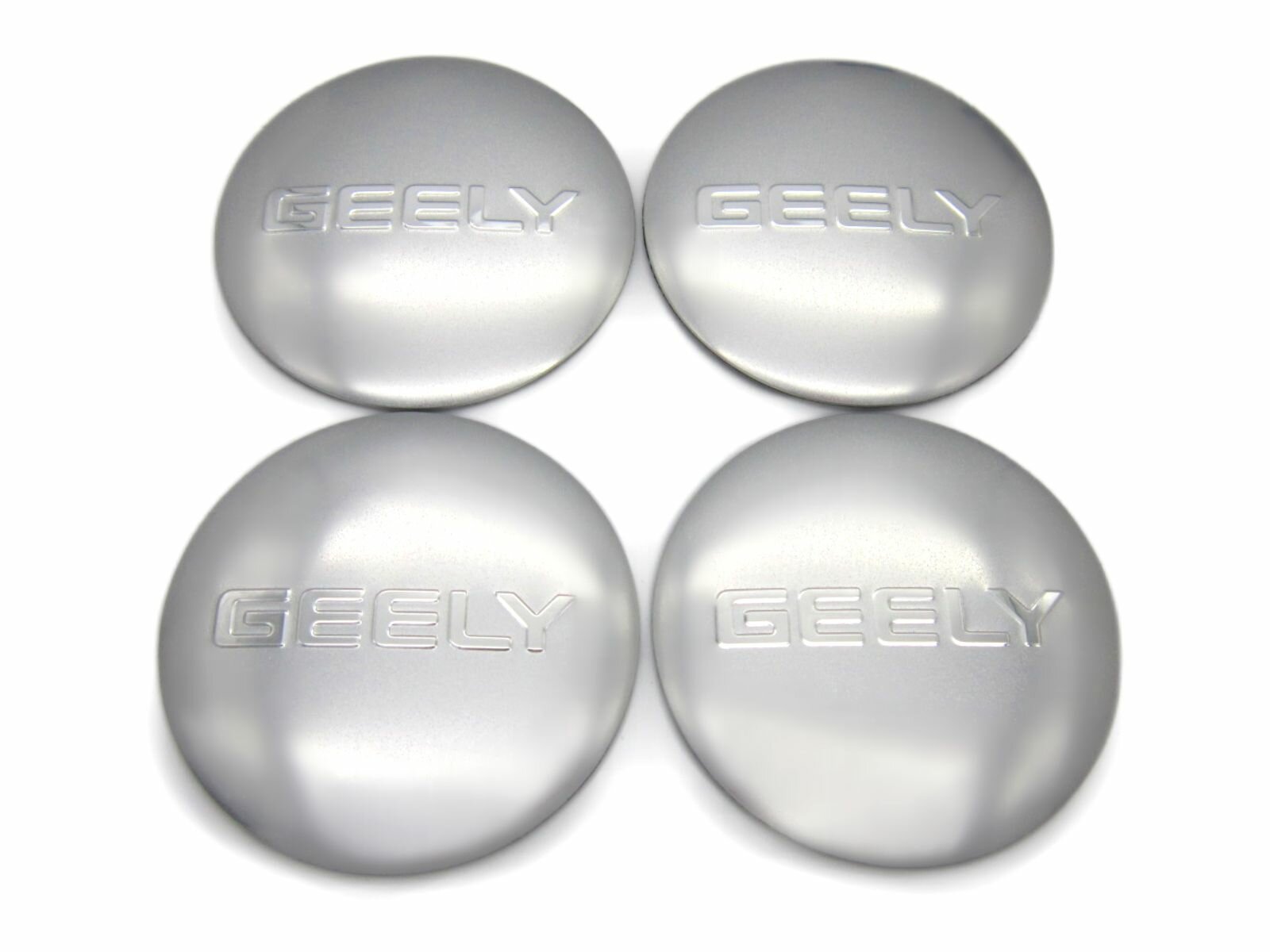 Наклейки на колесные диски GEELY silver надпись D-56 mm