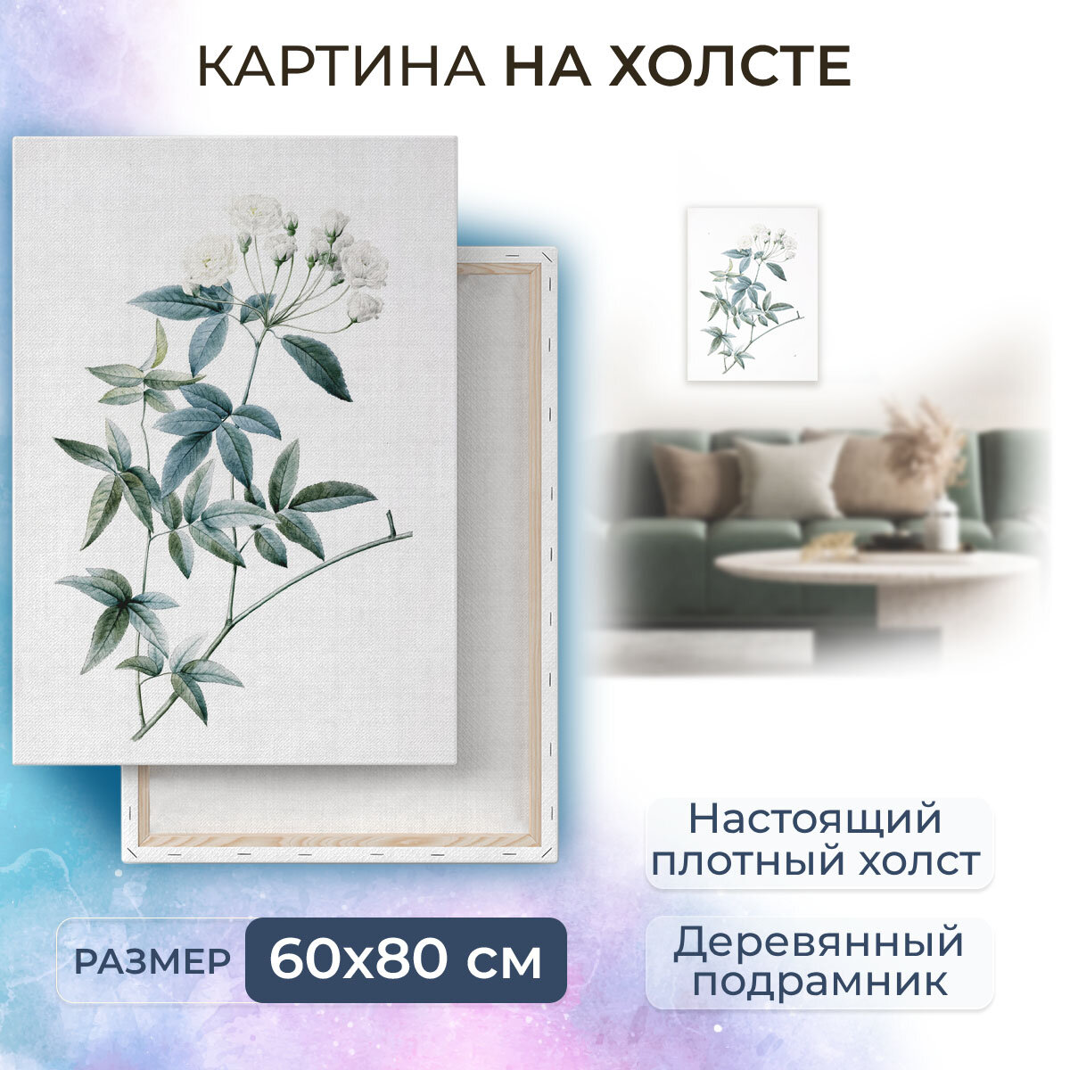 Картина на холсте с подрамником / Pierr - Joseph Redoute / Пьер-Жозеф Редуте