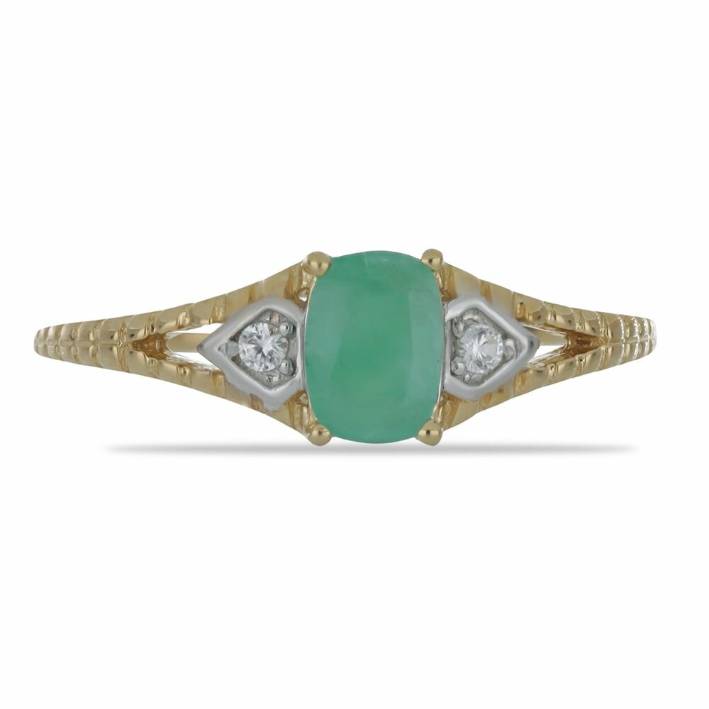 Кольцо, серебро, 925 проба, изумруд, циркон