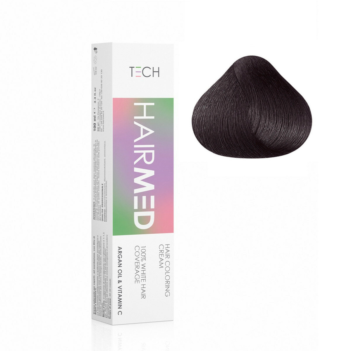 Крем - краска для волос профессиональная Hairmed 4/51 Каштановый Махагоново-пепельный, 100 мл