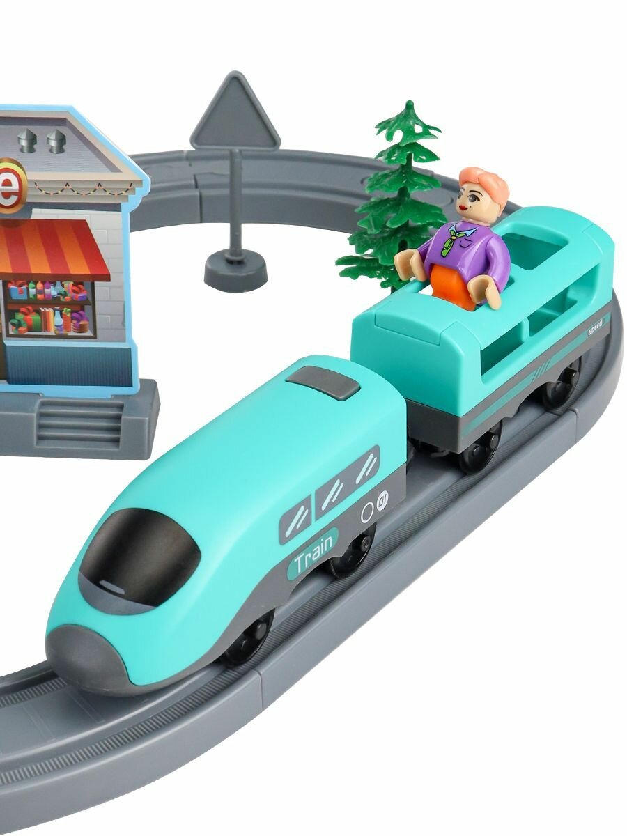 Железная дорога Электрический поезд 83х44х15см