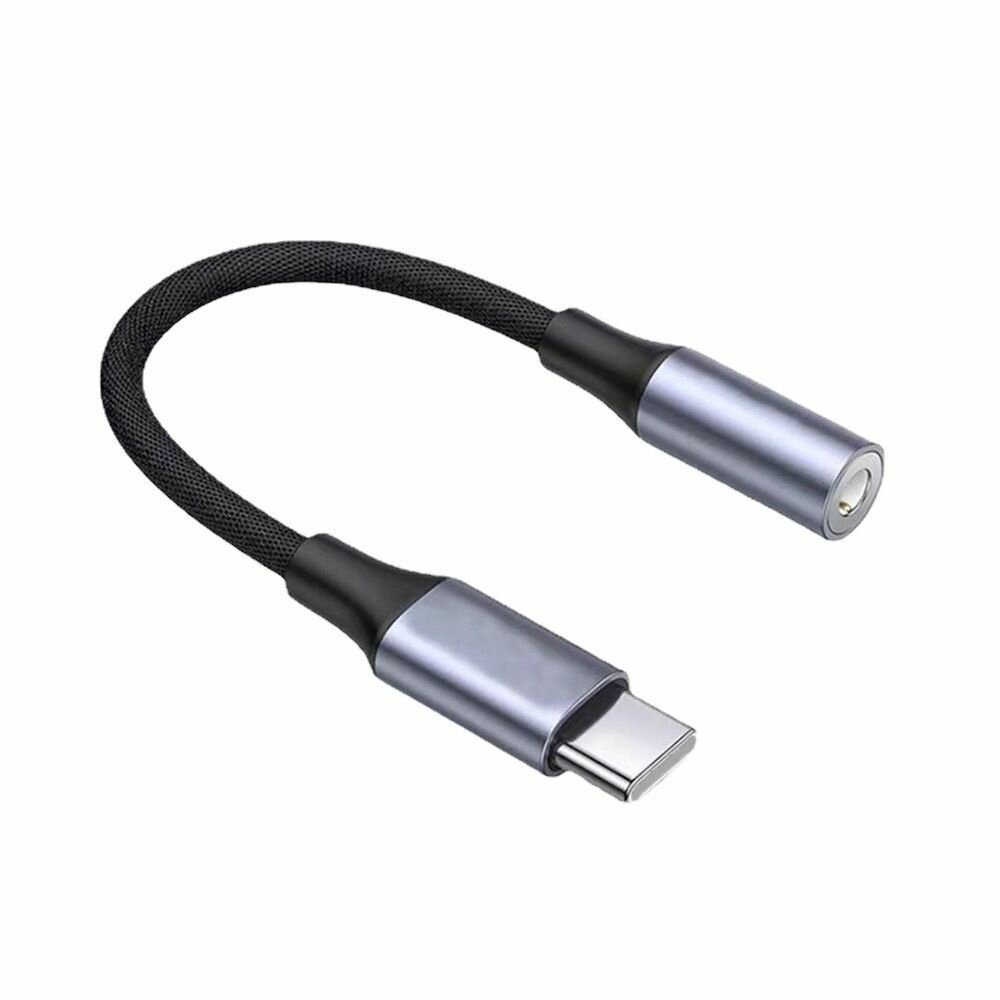 Кабель для компьютерной периферии USB Type-C/3.5 мм, черный аудиокабель шнур