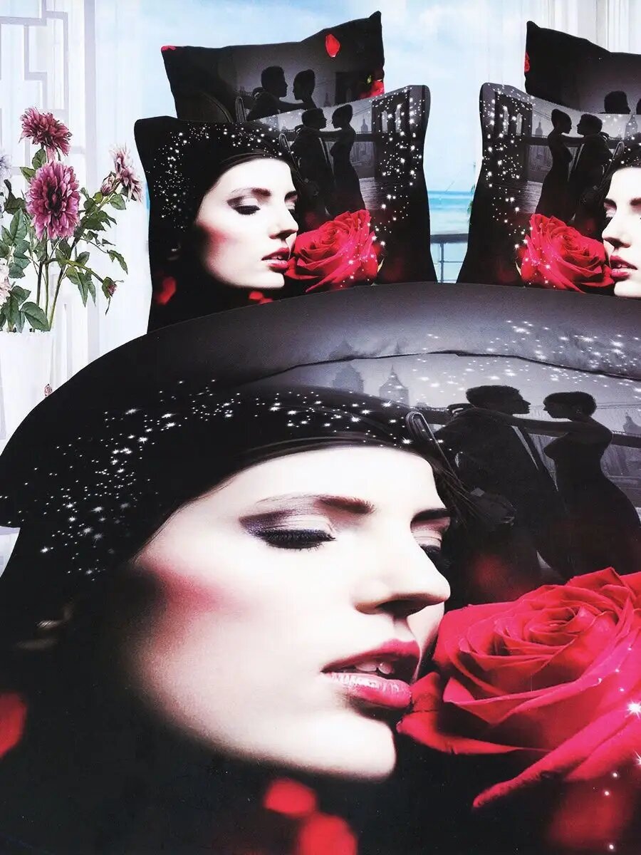 Постельное бельё Novella Евро, люкс сатин хлопок