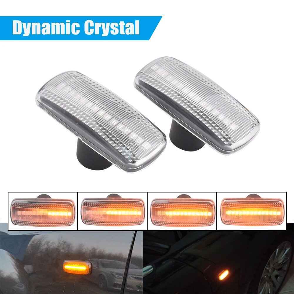 Dynamic Crystal LED боковой указатель поворота, Crystal white