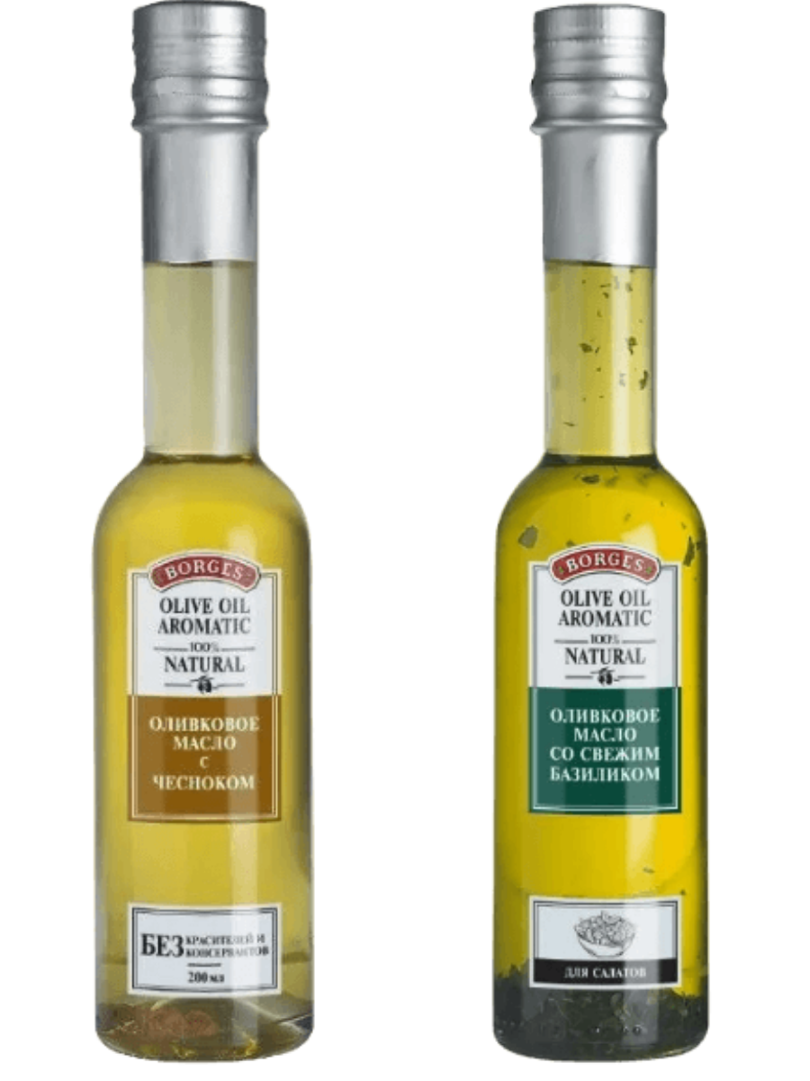 Оливковое масло рафинированное чеснок+базилик 200 мл*2шт